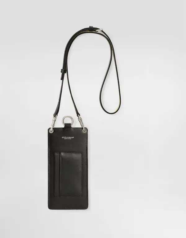 Dolce & Gabbana Dauphine Calfskin Cellphone Case Tech Accessories Animal