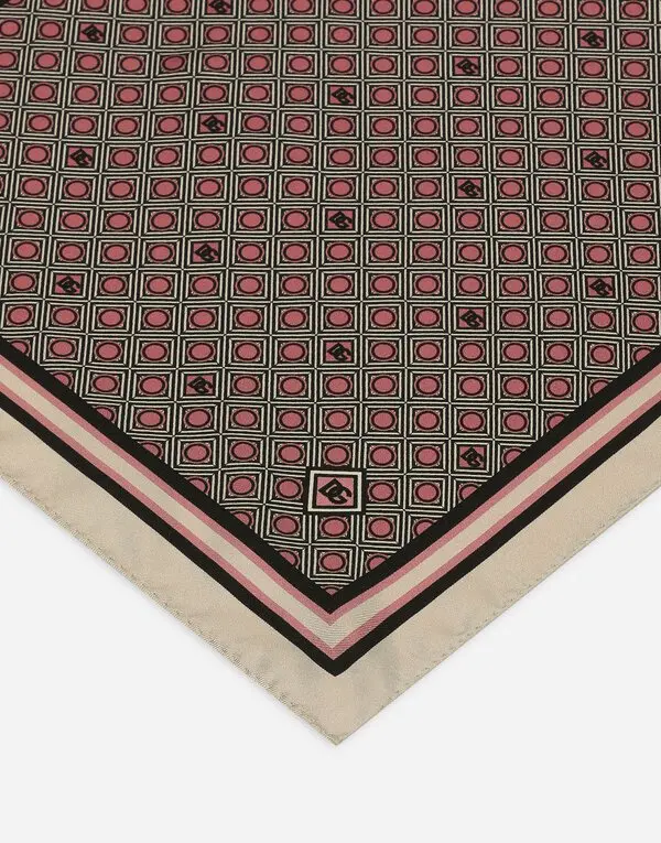 Dolce & Gabbana Silk Pocket Square With Micro-design Ties And Pocket Squares
