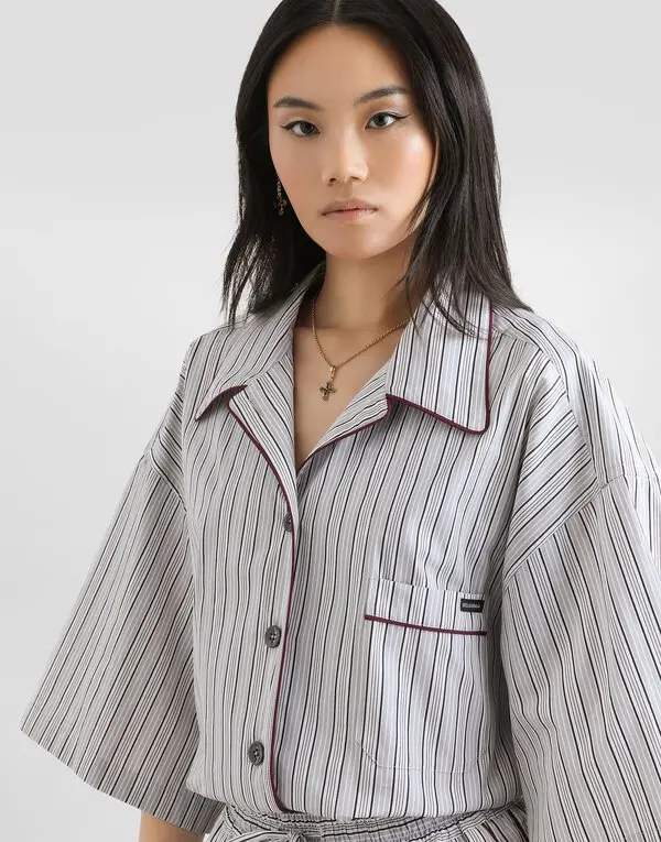 Dolce & Gabbana Striped Poplin Shirt Shirts And Tops Multi-colored