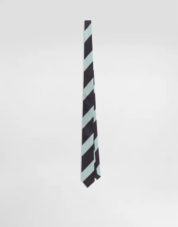 Dolce & Gabbana Jacquard Martini Tie Ties And Pocket Squares - Blue
