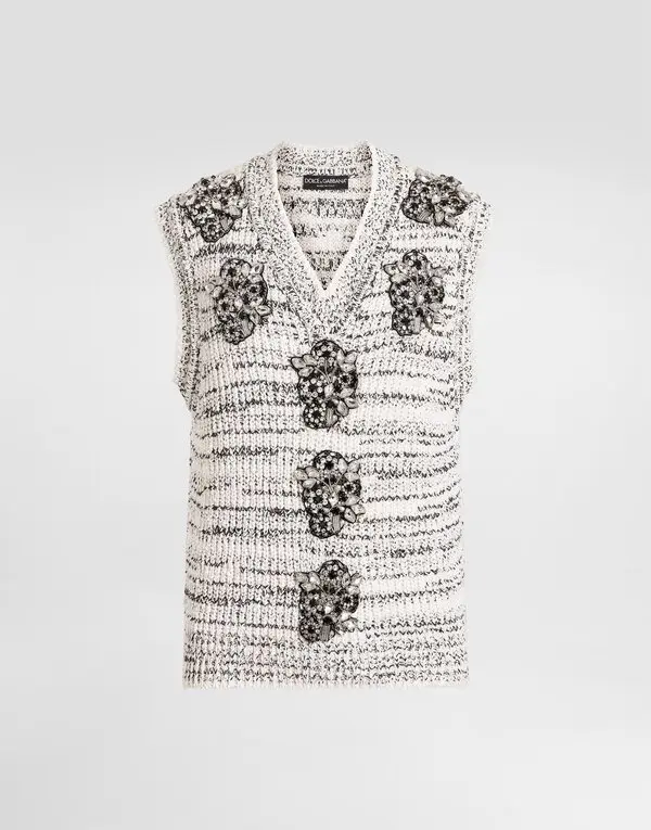 Dolce & Gabbana Intarsia Pullover Vest Sweaters And Cardigans