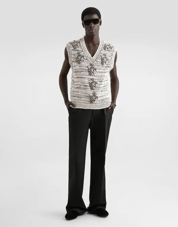 Dolce & Gabbana Intarsia Pullover Vest Sweaters And Cardigans