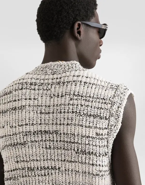 Dolce & Gabbana Intarsia Pullover Vest Sweaters And Cardigans