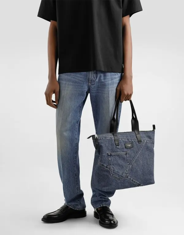 Dolce & Gabbana Medium Shopper In Patchwork Denim Shoppers