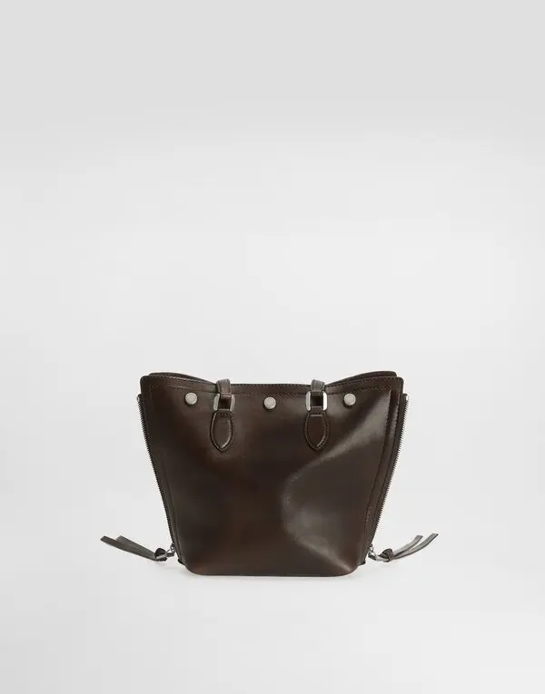Dolce & Gabbana Atene Shopping Bag In Tempesta Calfskin