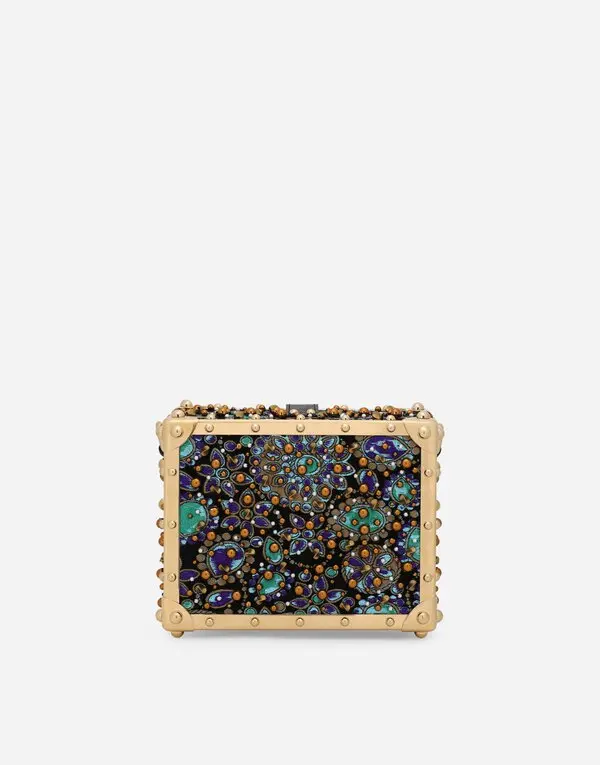 Dolce & Gabbana Jacquard Box Bag With Embroidery