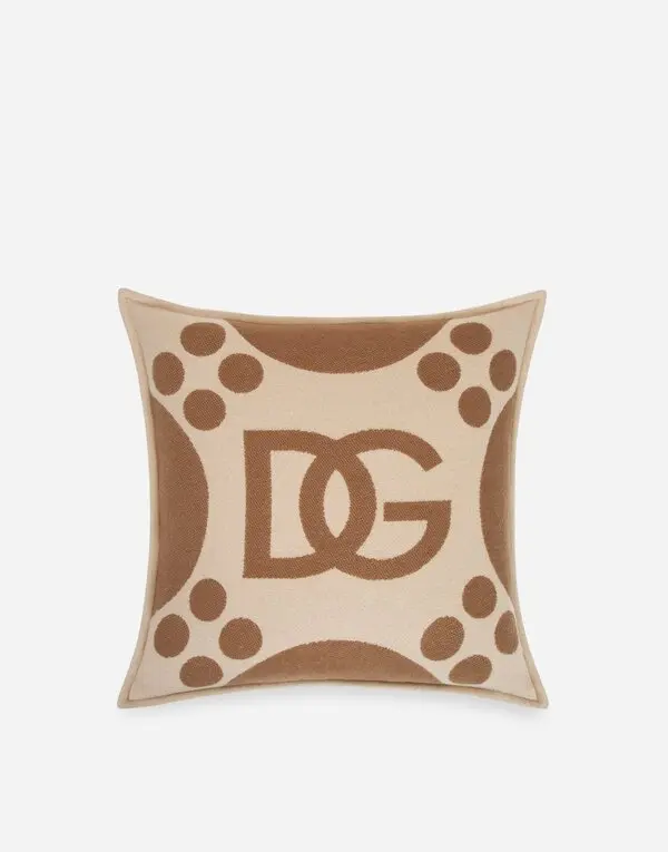 Dolce & Gabbana Wool Jacquard Cushion Medium Small Cushions - Multicolor
