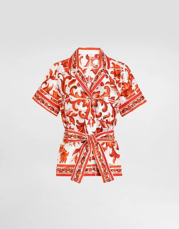 Dolce & Gabbana Majolica-print Poplin Shirt - Multicolor