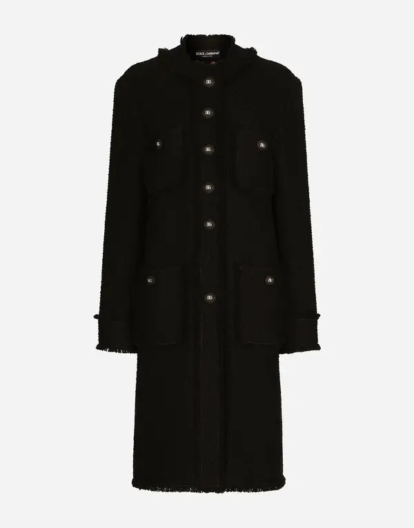 Dolce & Gabbana Single-breasted Leather Trench Coat - Black
