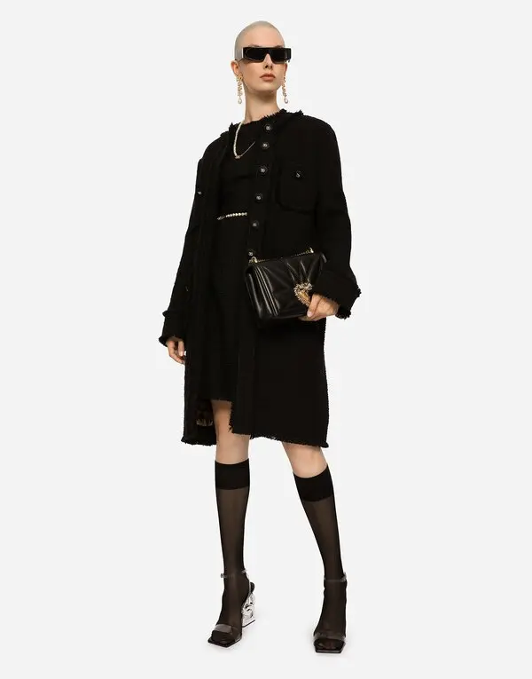 Dolce & Gabbana Single-breasted Leather Trench Coat - Black