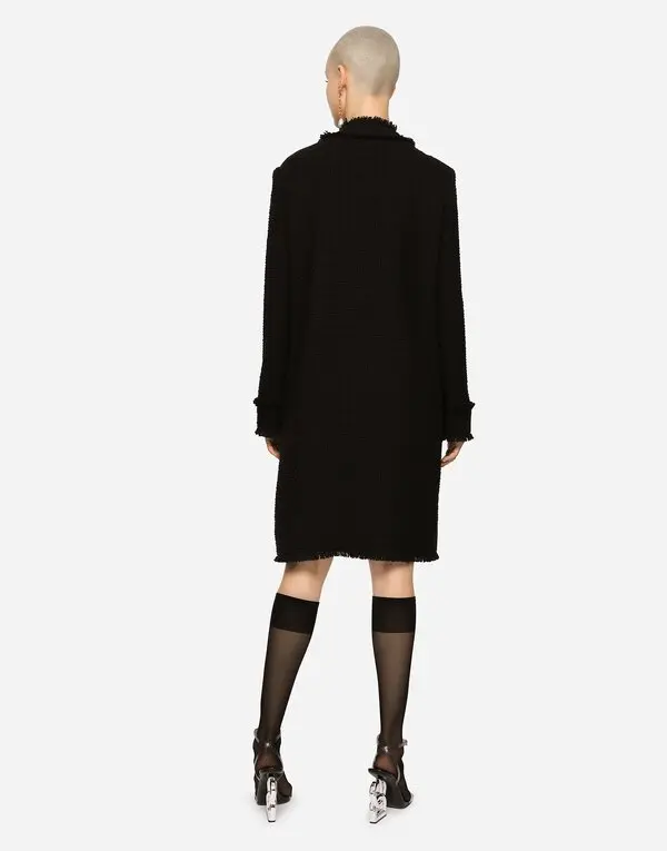 Dolce & Gabbana Single-breasted Leather Trench Coat - Black