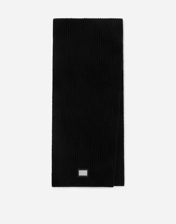Dolce & Gabbana Wool Scarf With Dg Patch Scarves And Silks Wool