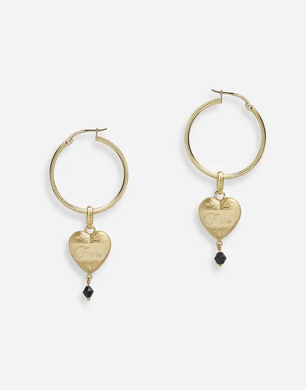 Dolce & Gabbana Sicily Earrings 18-carat Yellow And Black Jade Earrings Metal - Gold
