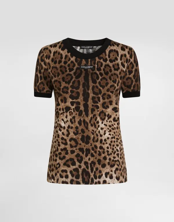 Dolce & Gabbana Leo- Jersey T-shirt T-shirts And Sweatshirts Animal - Print