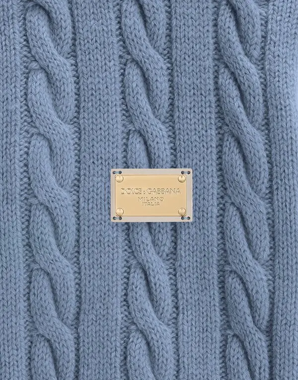 Dolce & Gabbana Wool Dog Sweater Dog Accessories Light Blue