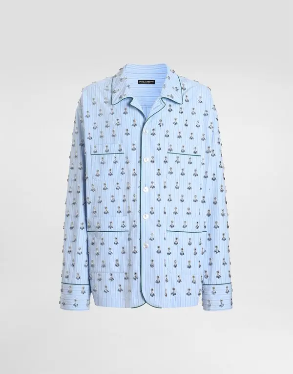 Dolce & Gabbana Vanity Shirt With Embroidery And Piping Shirts Multi-colored