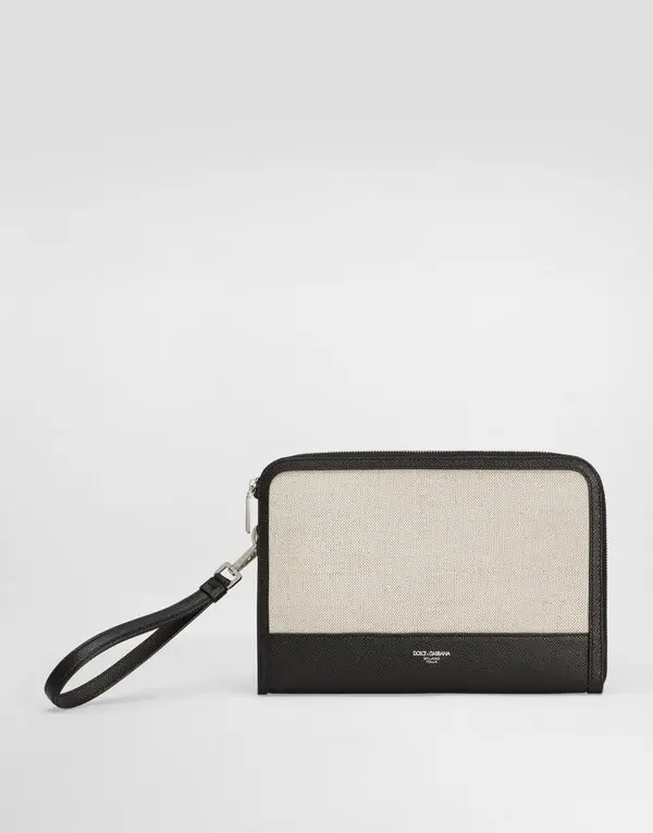 Dolce & Gabbana Salt&pepper Calfskin Atene Clutch Bag Briefcase And Clutches - Multicolor