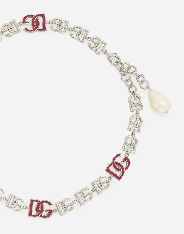 Dolce & Gabbana Short Necklace With Dg Multi-logo Bijoux Metal