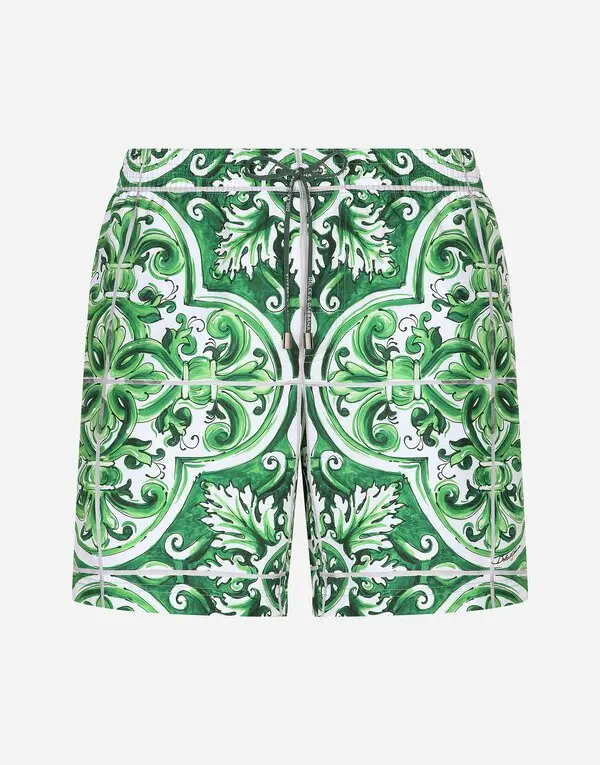 Dolce & Gabbana Majolica- Nylon Swim Trunks - Print