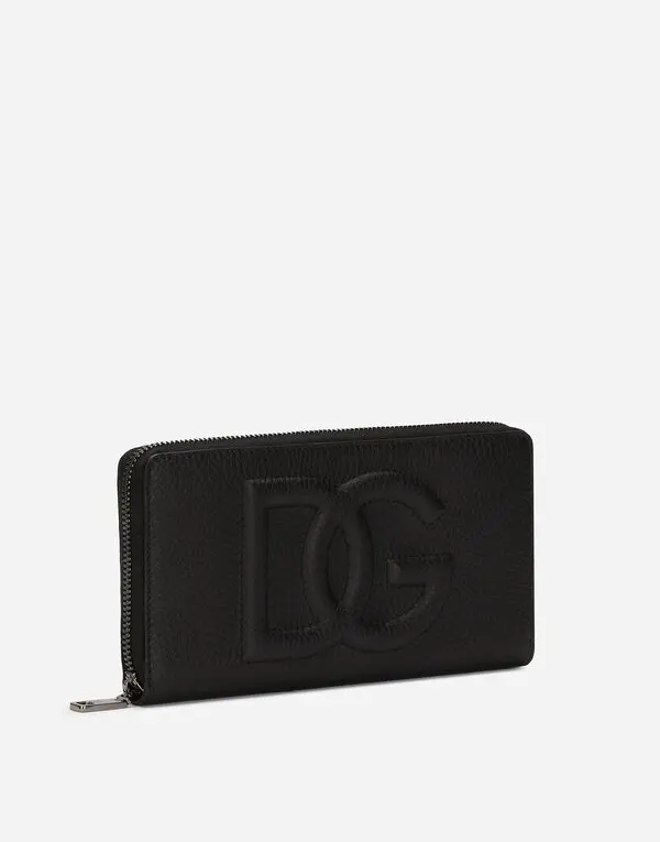 Dolce & Gabbana Zip-around Dg Logo Wallet Wallets And Small Leather Goods - Black