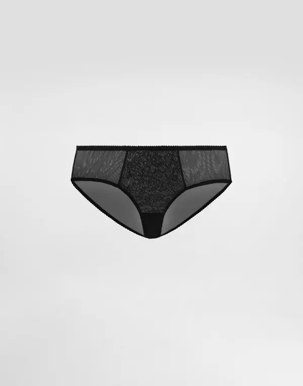 Dolce & Gabbana Tulle And Lace Briefs Underwear