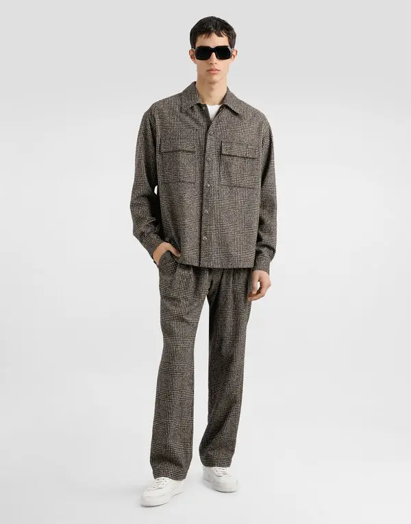 Dolce & Gabbana Glen Plaid Shirt Shirts Alpaca
