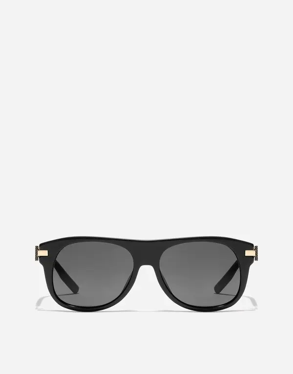 Dolce & Gabbana Metal Plaque Sunglasses New Arrivals Acetate - Black