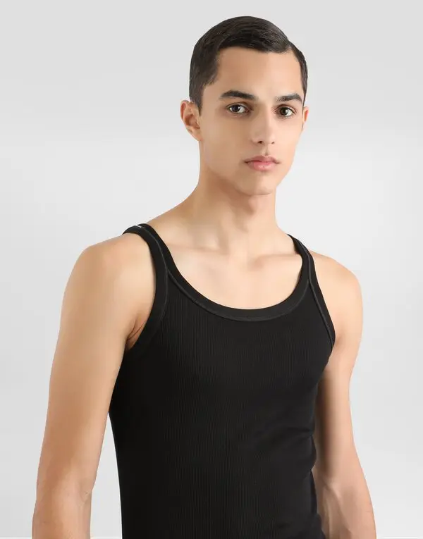 Dolce & Gabbana Fine-rib Singlet - Black