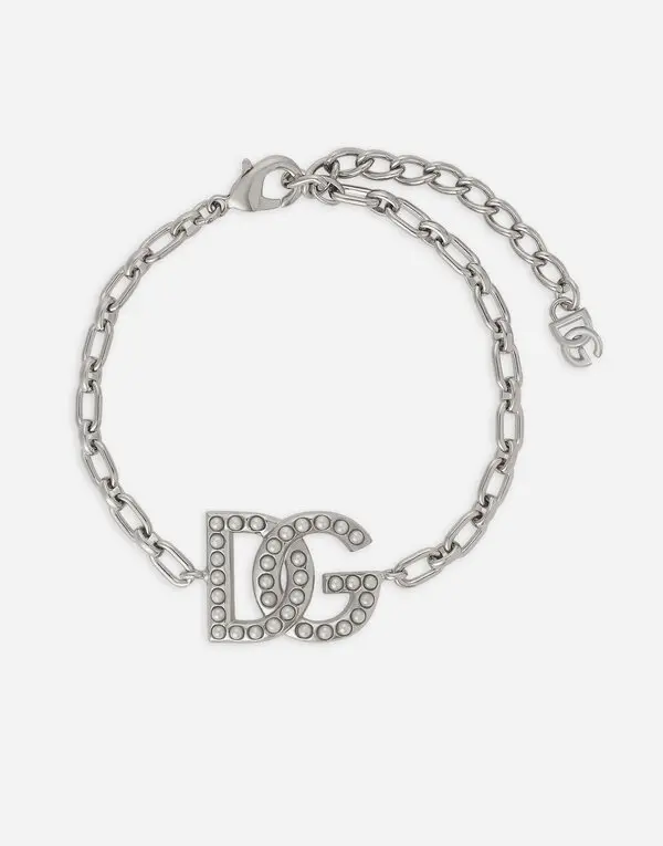 Dolce & Gabbana Link Bracelet With Dg Logo Bijoux Metal - Silver
