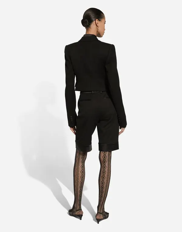Dolce & Gabbana Short Wool Gabardine Jacket With Vest Blazers
