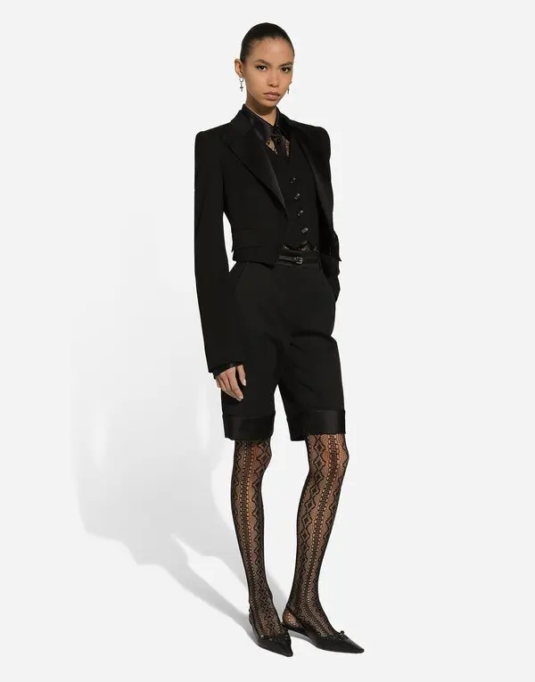 Dolce & Gabbana Short Wool Gabardine Jacket With Vest Blazers