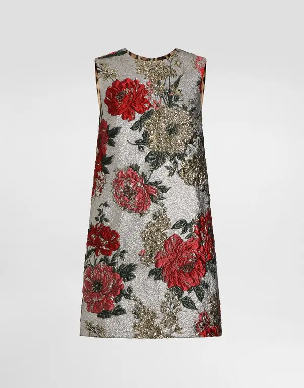 Dolce & Gabbana Floral Jacquard Dress Dresses Multi-colored