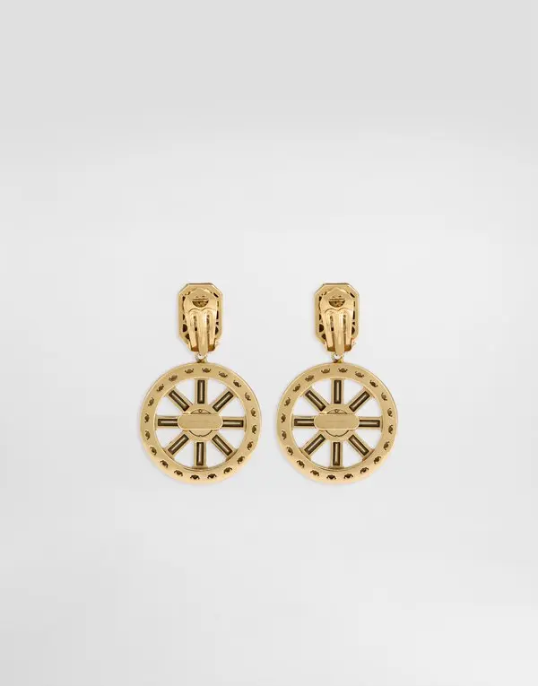 Dolce & Gabbana Carretto Wheel Clip Earrings