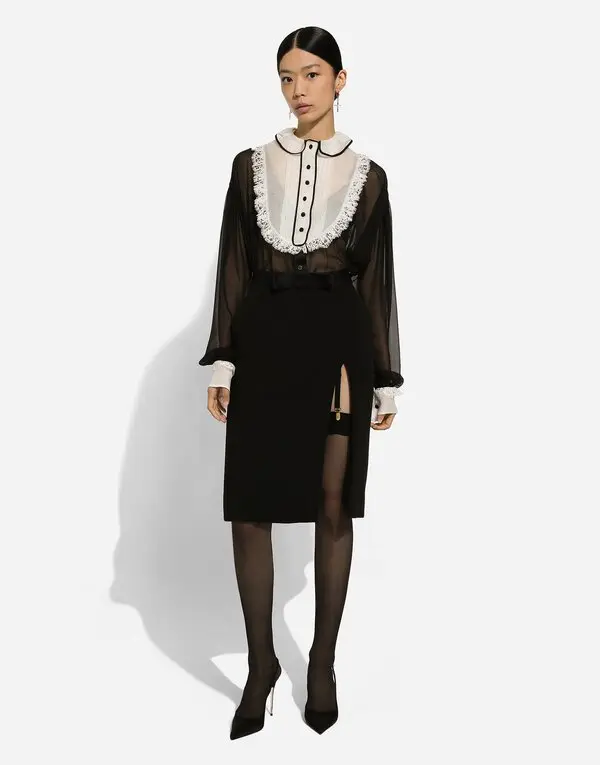 Dolce & Gabbana Camicia Shirts And Tops Silk - Black