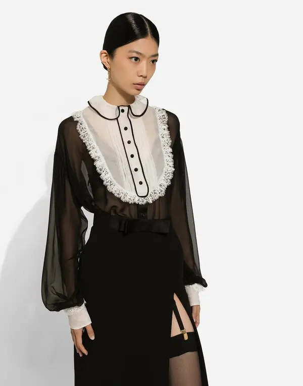 Dolce & Gabbana Camicia Shirts And Tops Silk - Black