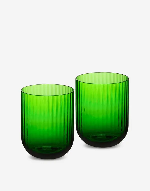 Dolce & Gabbana Hand-blown Murano Beverage Glasses Set 2 Drinking Glasses