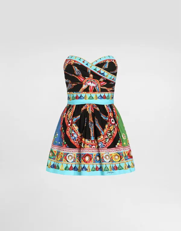 Dolce & Gabbana Carretto-print Poplin Dress� Dresses Multi-colored - Multicolor