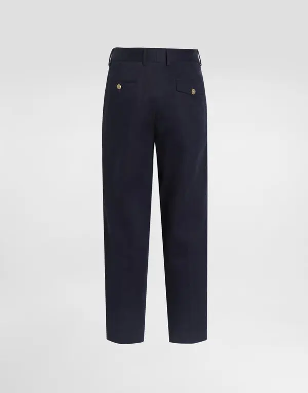 Dolce & Gabbana Tailored Cotton Trousers - Blue