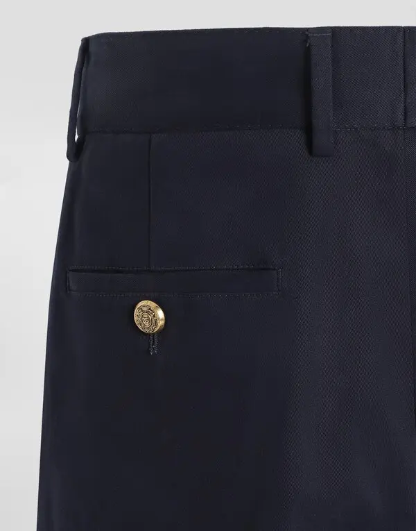 Dolce & Gabbana Tailored Cotton Trousers - Blue