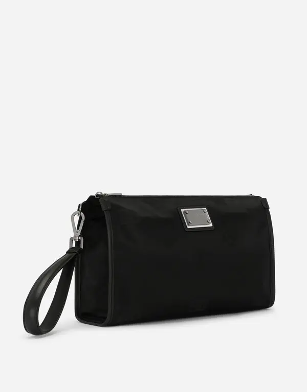 Dolce & Gabbana Nylon Pouch With Logo Wallets And Small Leather Goods