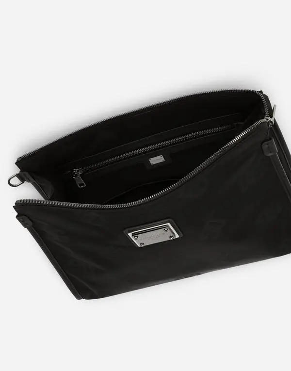 Dolce & Gabbana Nylon Pouch With Logo Wallets And Small Leather Goods