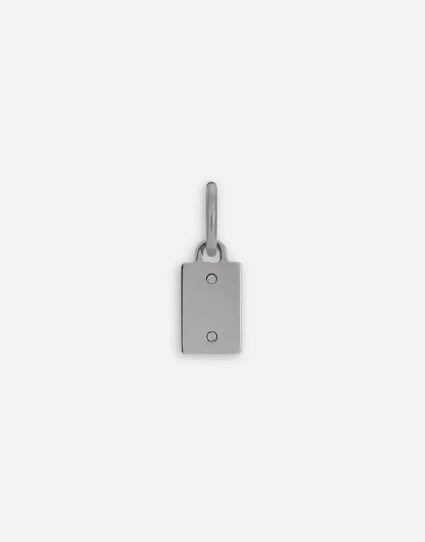 Dolce & Gabbana Single Logo Tag Creole Earring