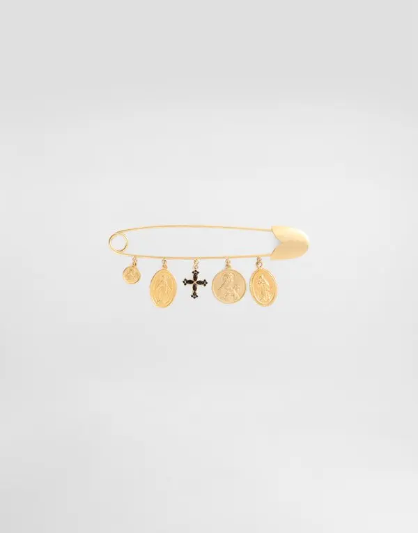 Dolce & Gabbana Safety Brooch With Cross And Medals Bijoux Metal - Gold