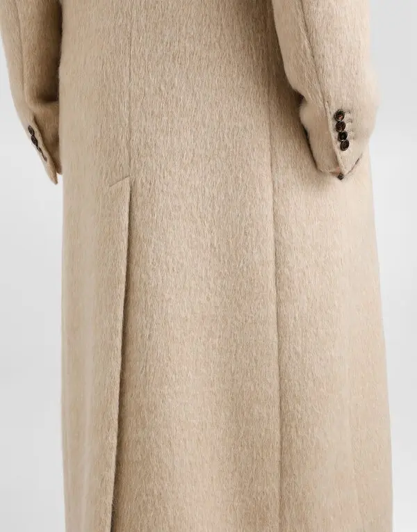 Dolce & Gabbana Long-haired Mohair Blend Double-breasted Coat