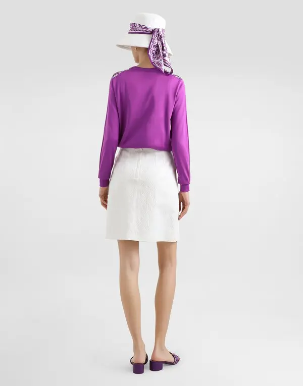 Dolce & Gabbana Stretch Mat Mini Skirt Skirts