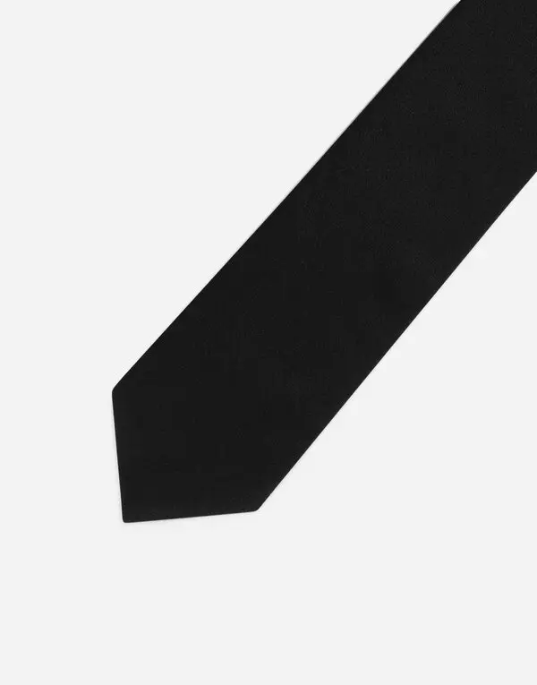 Dolce & Gabbana Silk Satin Martini Tie - Black