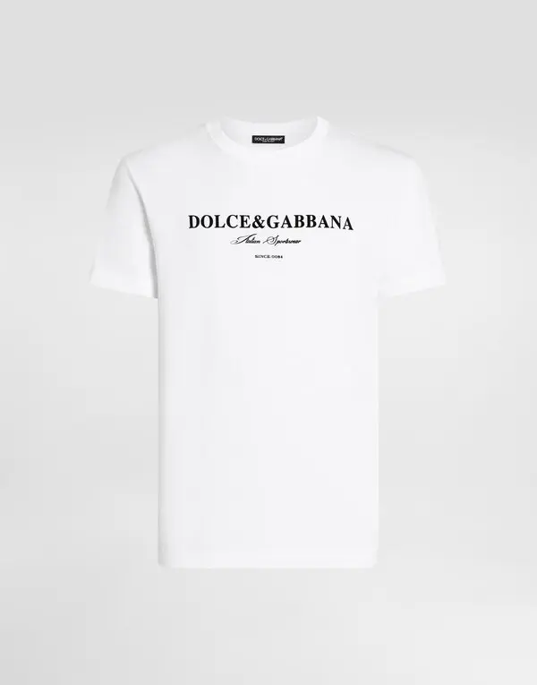 Dolce & Gabbana Cotton T-shirt With Print T-shirts And Polos - White