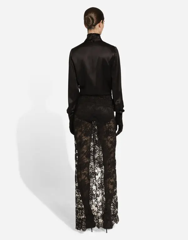 Dolce & Gabbana Silk Satin Blouse Shirts And Tops Silk