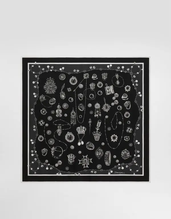 Dolce & Gabbana Medals- 70x70 Silk Twill Scarf Scarves And Silks - Print