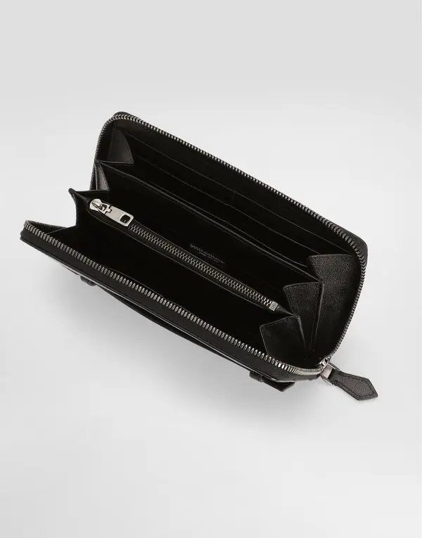 Dolce & Gabbana Zip-around Calfskin Wallet Wallets And Small Leather Goods - Black